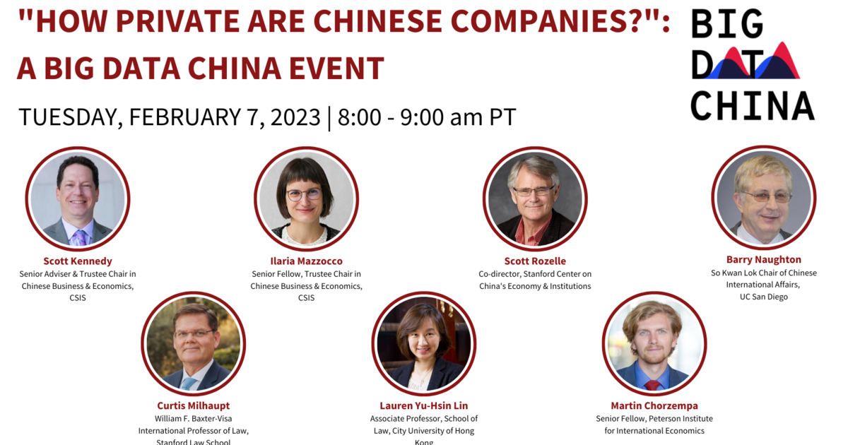 "How Private Are Chinese Companies?": A Big Data China Event | FSI