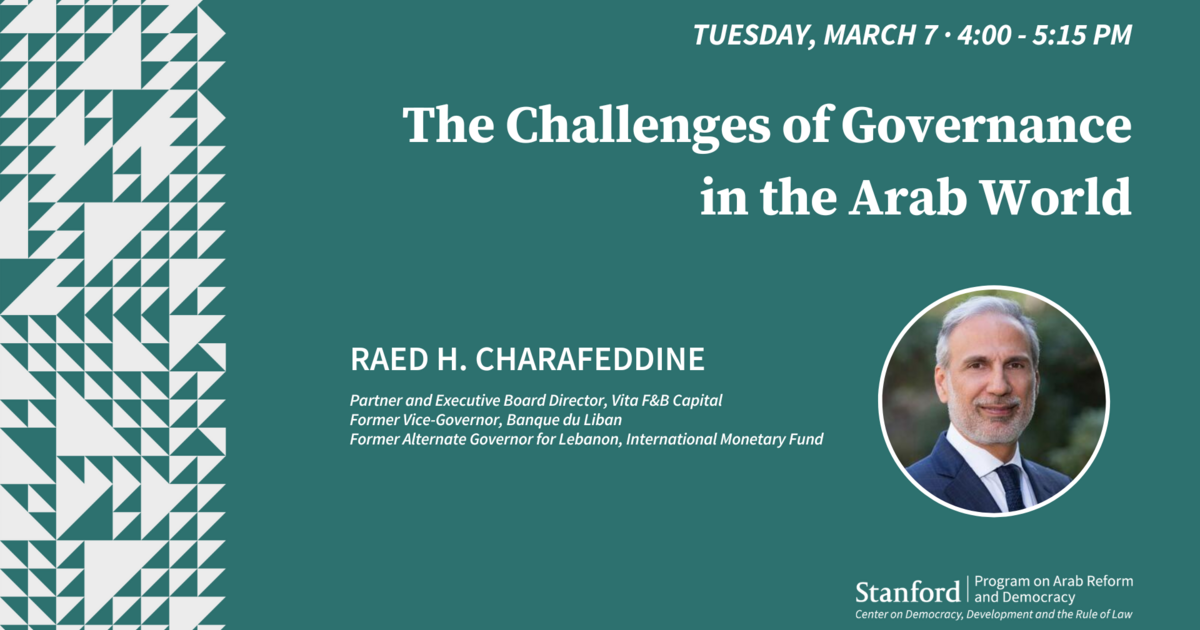 The Challenges of Governance in the Arab World | FSI