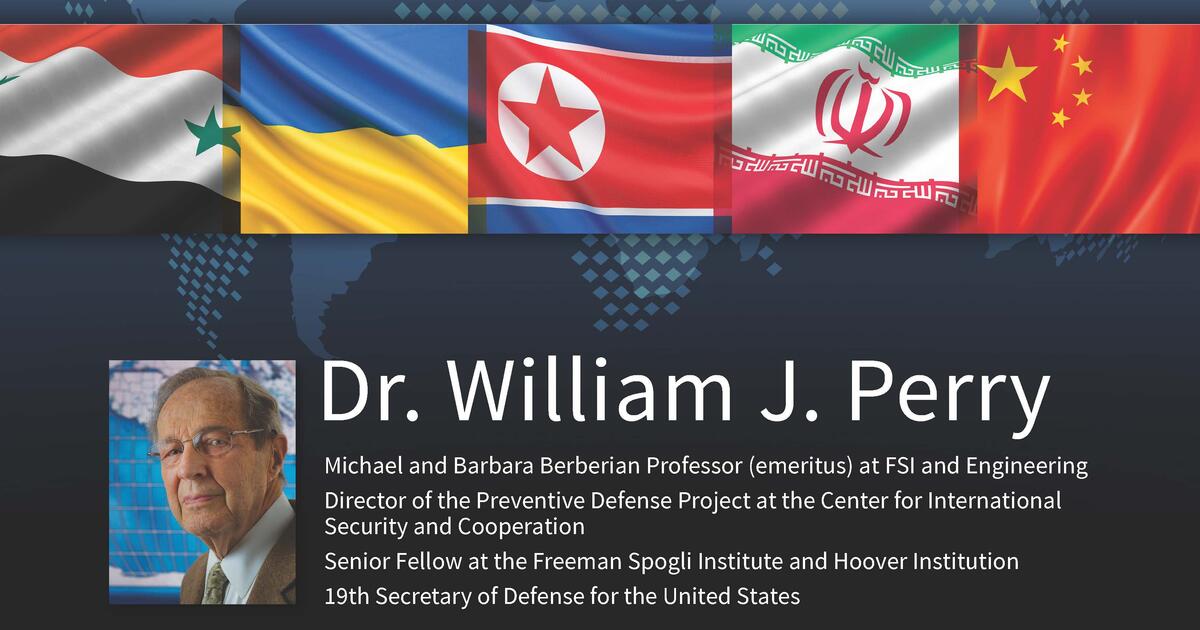 2016 Drell Lecture: William J. Perry - A National Security Walk Around ...