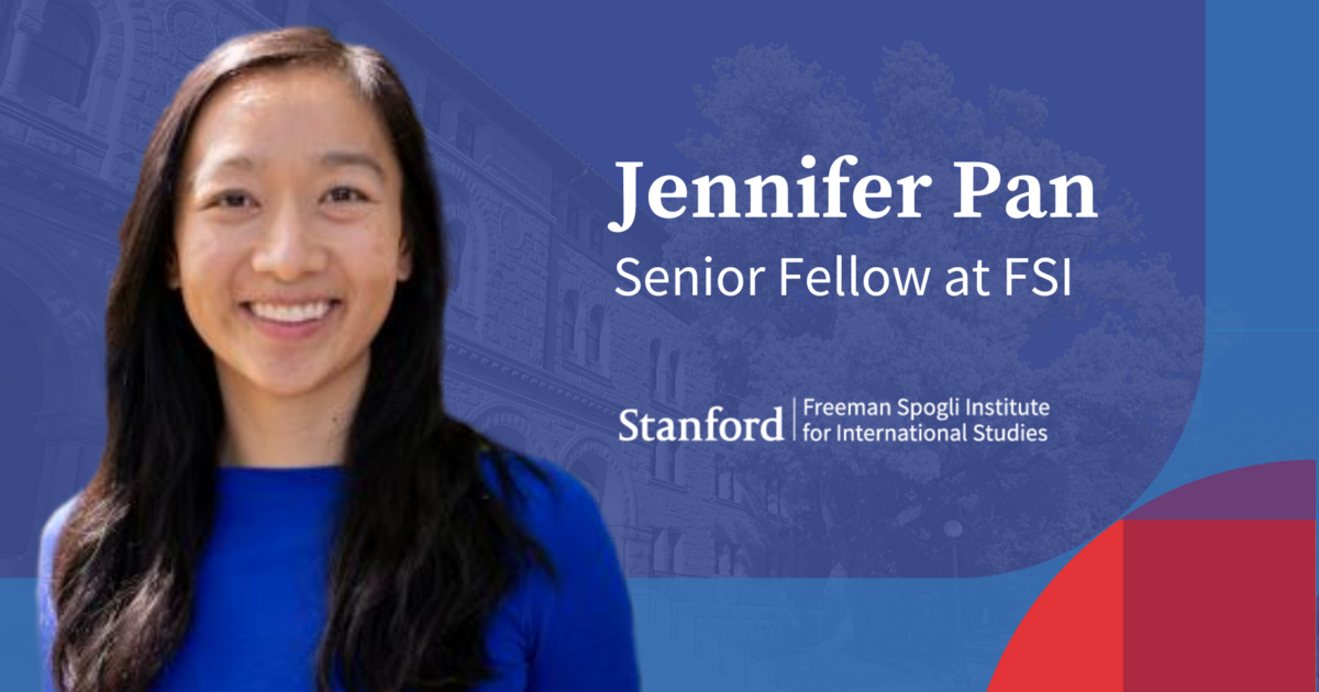 Jennifer Pan to Become FSI’s Newest Senior Fellow | FSI