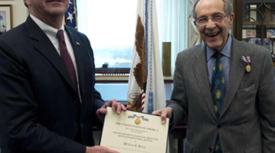 Perry honored by Department of Defense for national security work | FSI